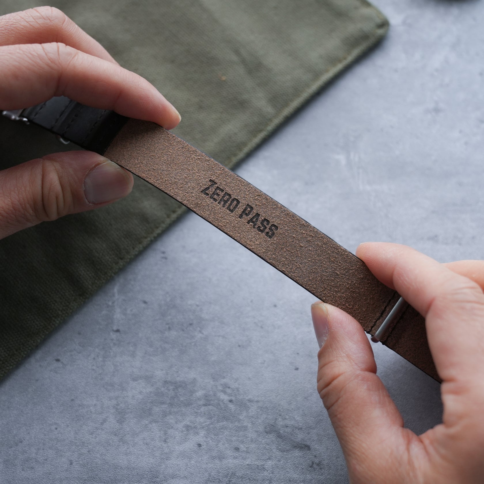 The Zero Pass Strap - Anthracite Italian Leather – The Anachronist Shop